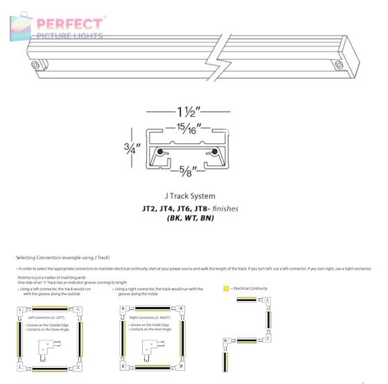 J Series Track - Four Foot Track with 2 Endcaps in White - JT4-WT ...