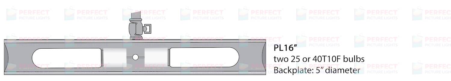 Library Lamp 16" Weathered Brass - PL16-WB - Perfect Picture Lights