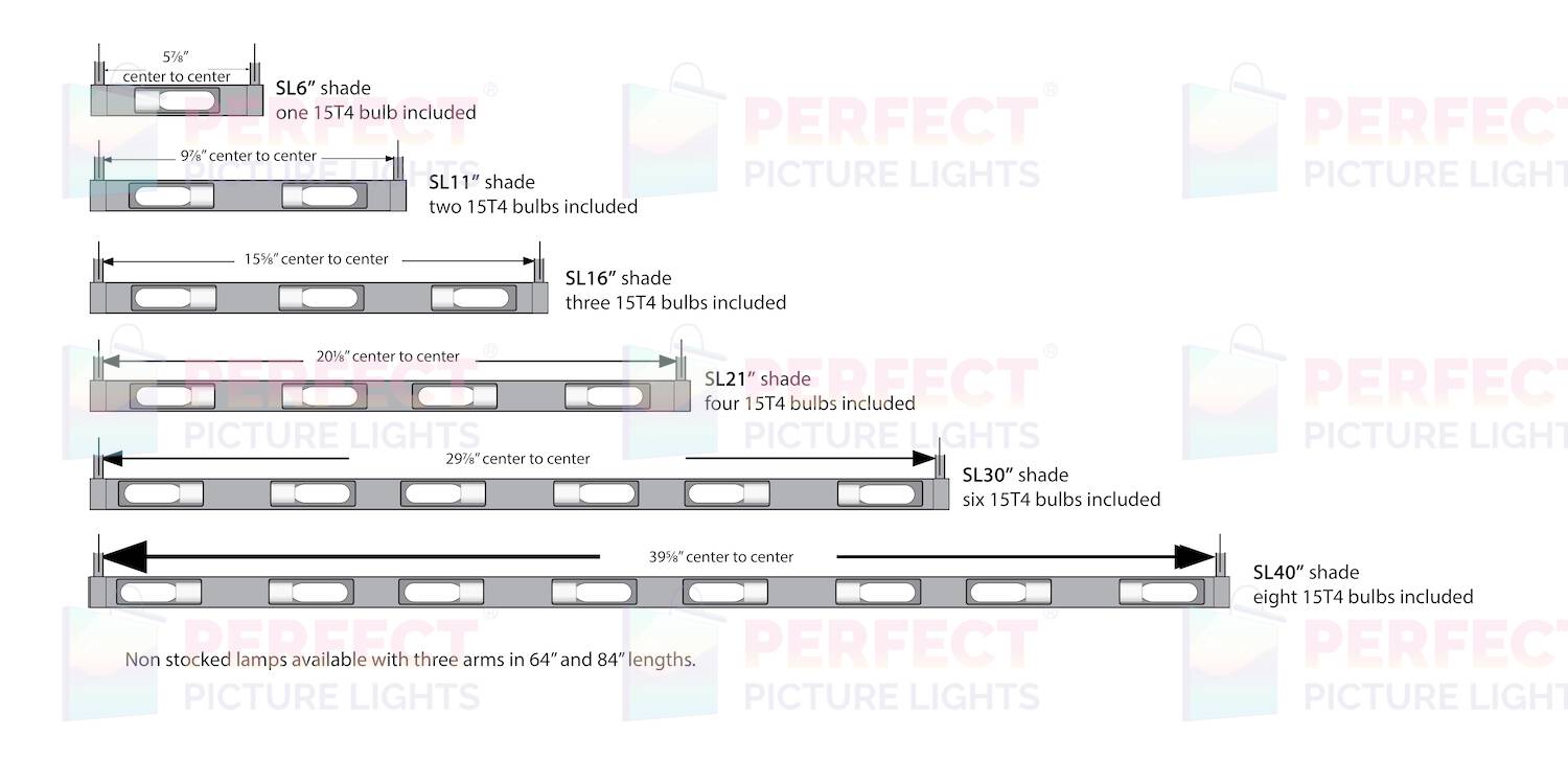 Slim-Line 6" Black Picture Light - SL6-7 - Perfect Picture Lights
