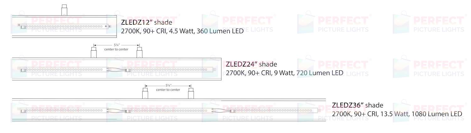 Zenith 12" LEDZ picture light in Chrome - ZLEDZ12-62 - Perfect Picture ...